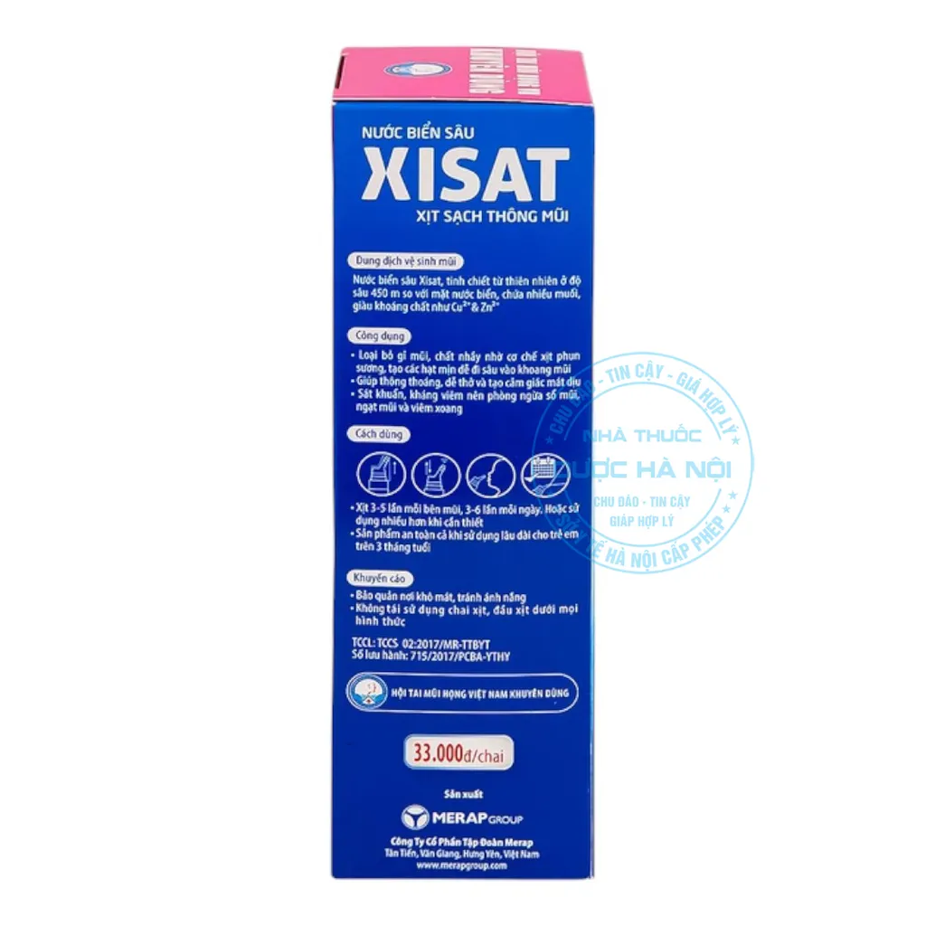 Xịt mũi nước biển sâu Xisat hỗ trợ sức khỏe đường hô hấp hiệu quả