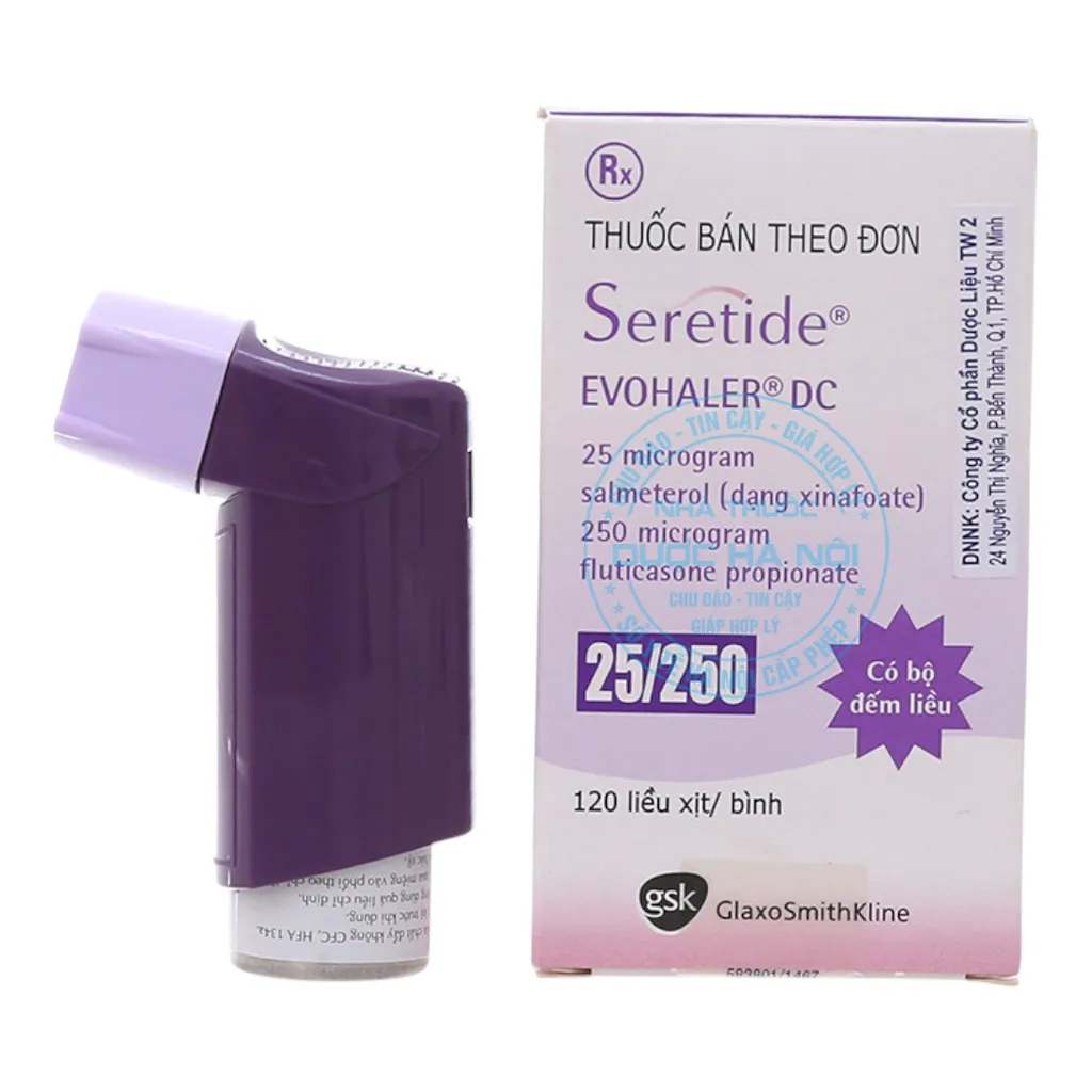 Thuốc Seretide Evohaler DC 25/250 điều trị hen phế quản và bệnh phổi ...