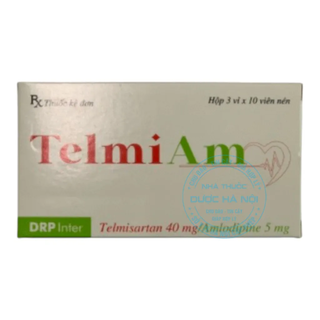 Thuốc Telmi Am 40/5mg điều trị tăng huyết áp kết hợp của 2 hợp chất